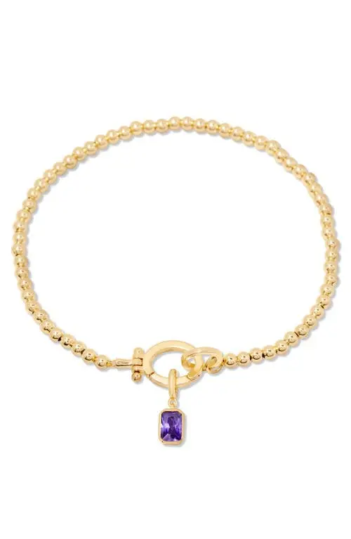 BROOK & YORK Mackenzie Birthstone Bracelet - Gold - February