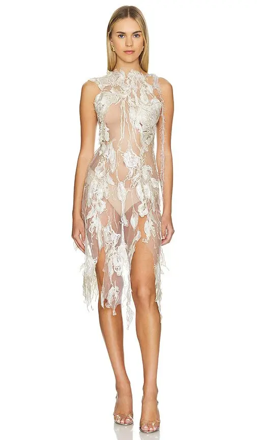 Kim Shui Halter Cutout Gown In White - 13% Off | Editorialist