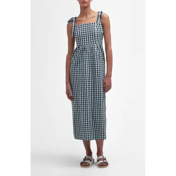 Barbour Abigail Gingham Cotton Midi Sundress