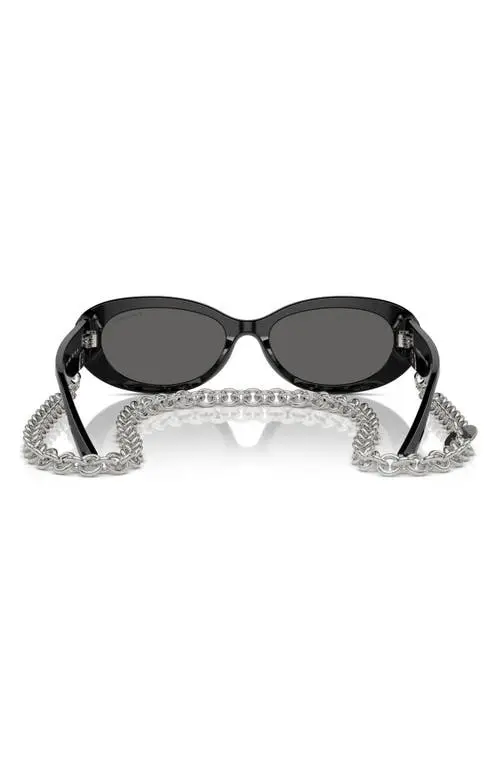 Tiffany & Co. 54mm Oval Sunglasses With Chain