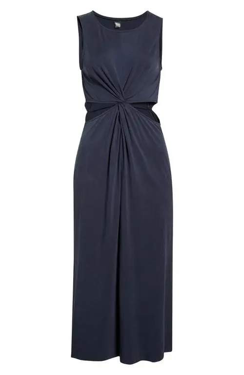 Beyond Yoga Around The World Front Twist Midi Dress