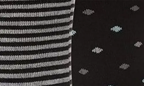 MEMOI Assorted 4-pack Diabetic Crew Socks - Black/white Beige