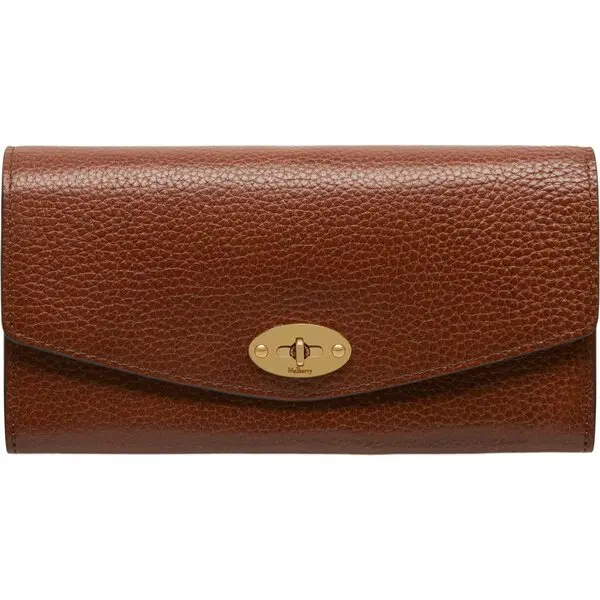 Mulberry Darley Leather Continental Wallet - Oak
