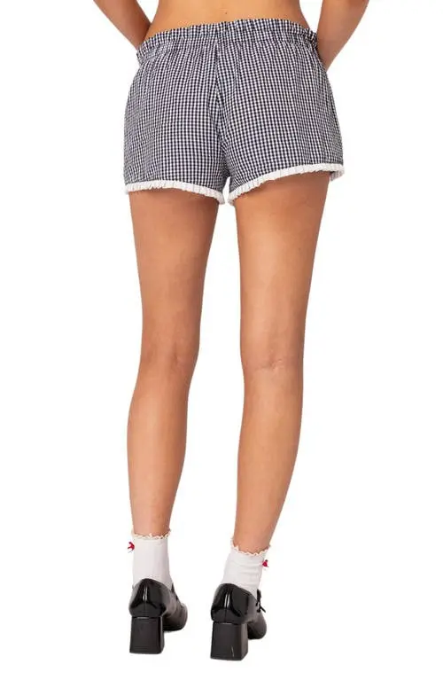 EDIKTED Kyra Gingham Shorts