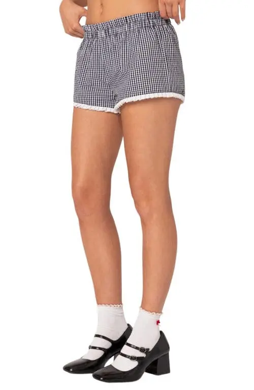EDIKTED Kyra Gingham Shorts
