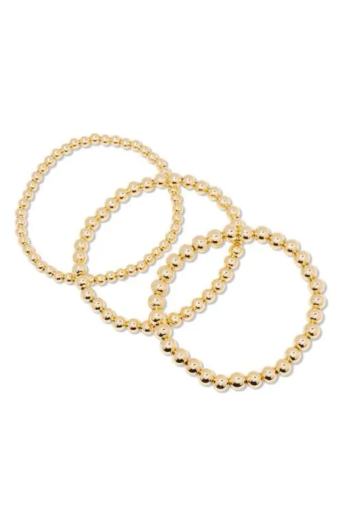 BROOK & YORK Makenna Beaded Bracelets Set Of 3 - Gold