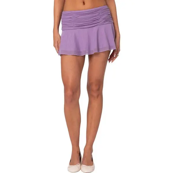 EDIKTED Rebecca Ruched Miniskirt