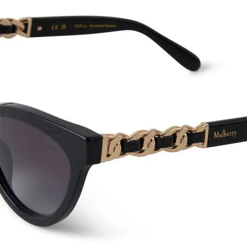 Mulberry Lily Bio Acetate Cat Eye Sunglasses - Black