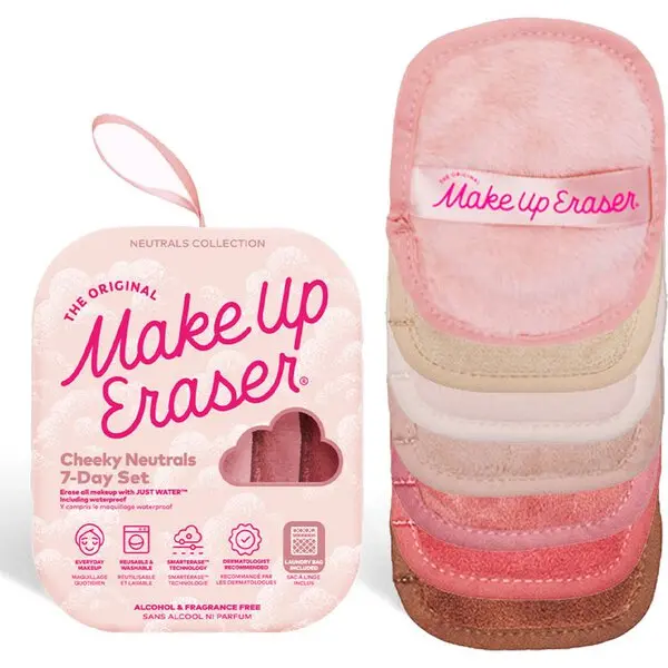 THE ORIGINAL MAKEUP ERASER Neutral 7-day Makeup Eraser Set With Laundry Bag - Cheeky Neutrals