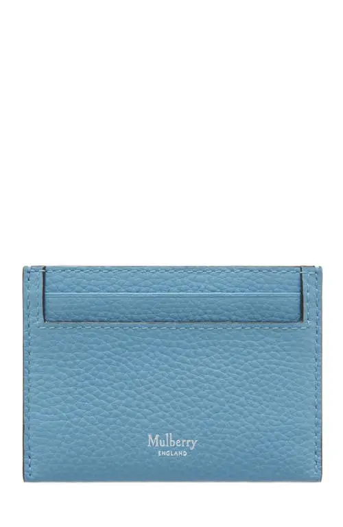 Mulberry Leather Card Case - Pale Slate