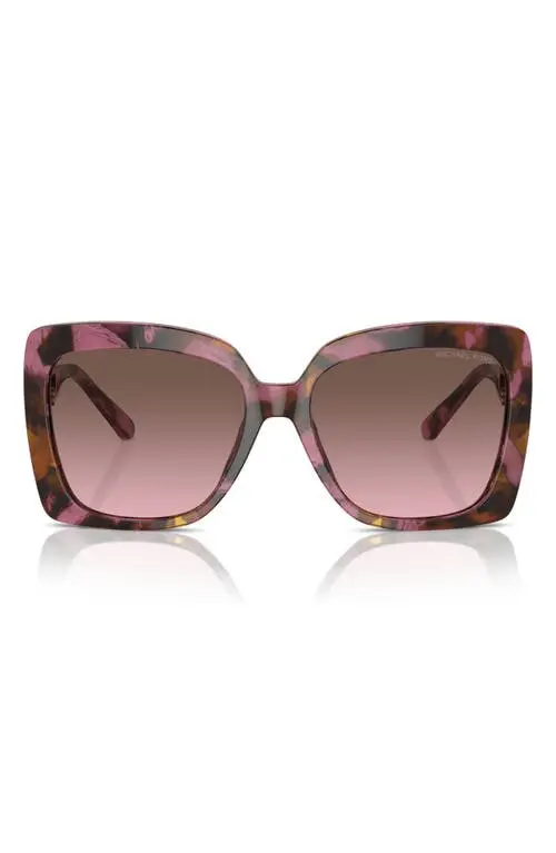 Michael Kors 57mm Gradient Square Sunglasses - Purple Tortoise