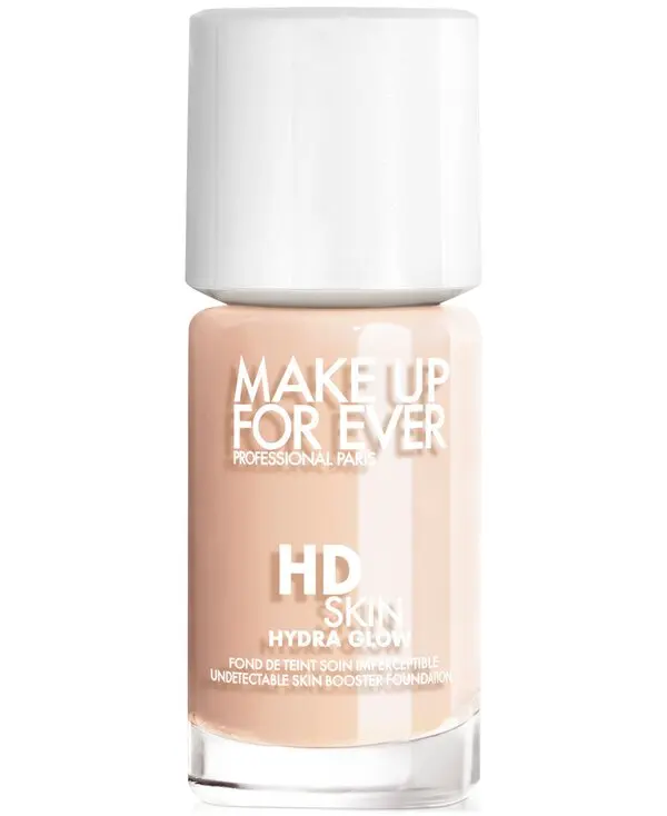 MAKE UP FOR EVER Hd Skin Hydra Glow Skincare Foundation With Hyaluronic Acid 1n00 Alabaster - 1r02 - Cool Alabaster - For Fair Skin Wi