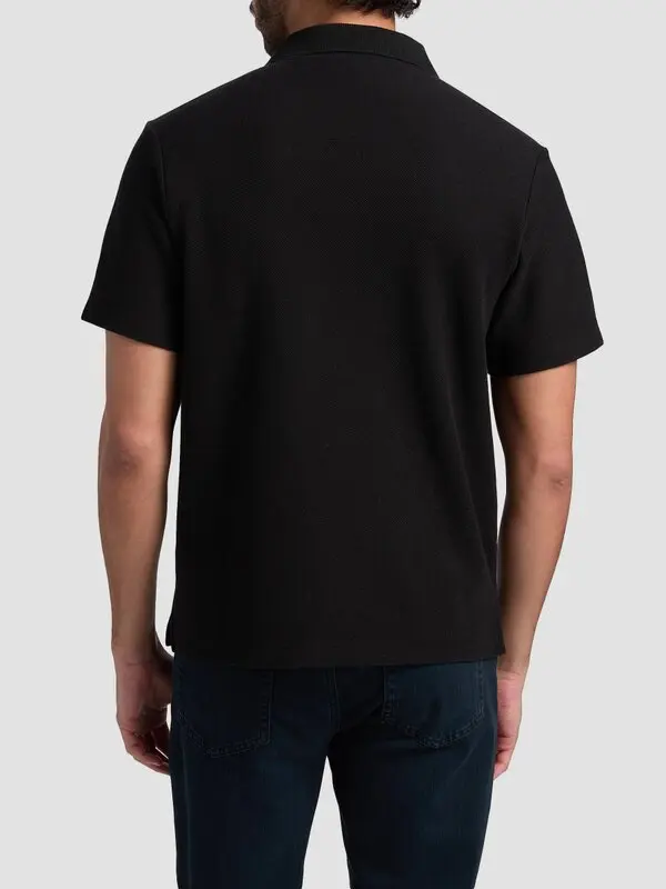 FRAME Johnny Collar Polo Shirt - Black