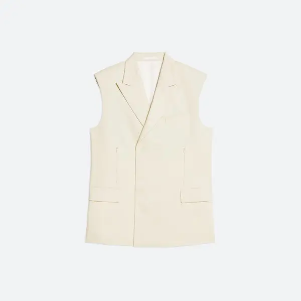 Helmut Lang Sleeveless Linen Blazer