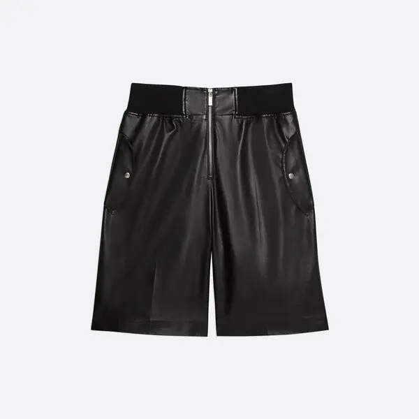 Helmut Lang Leather Bomber Shorts