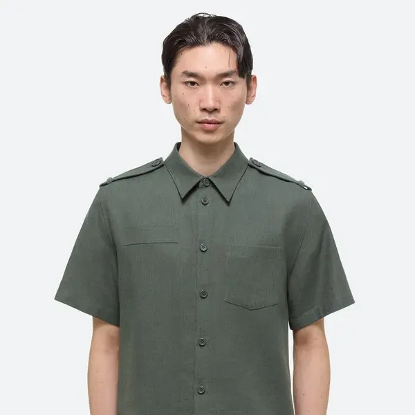 Helmut Lang Linen Epaulet Shirt