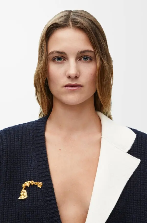 Loewe Bowed Tie Brooch - Gold