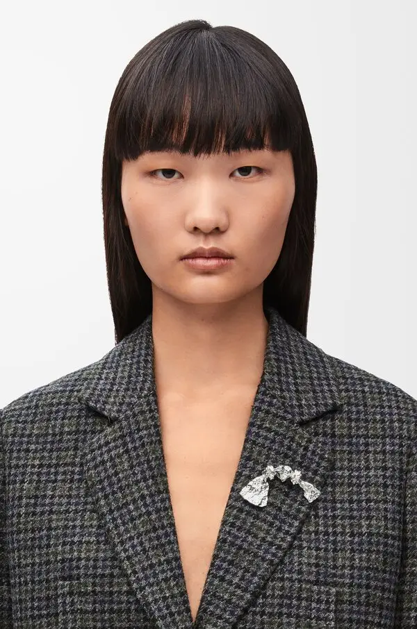 Loewe Bowed Tie Brooch - Silver