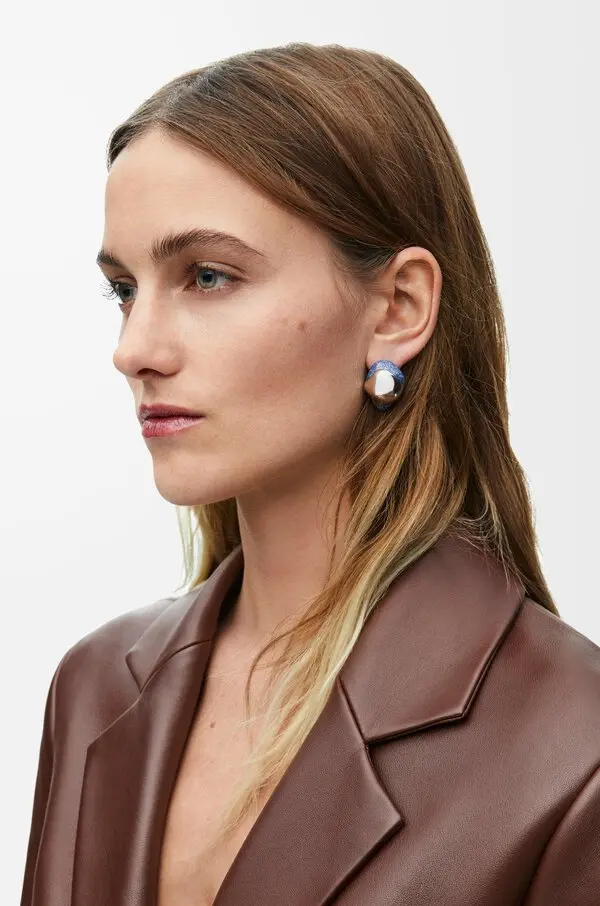 Loewe Foam Drip Earrings - Silver/blue
