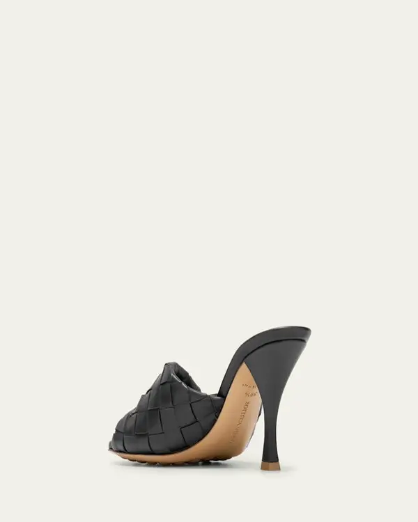Bottega Veneta Blink Intrecciato Leather Mules - Black