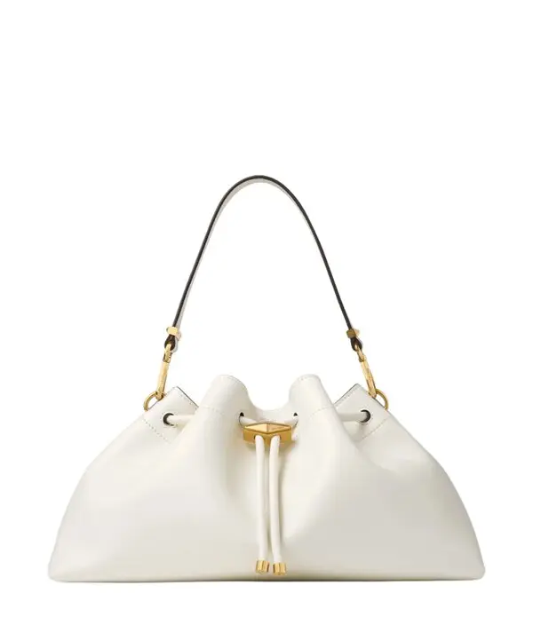 JIMMY CHOO Cinch Medium Leather Shoulder Bag - Neutral