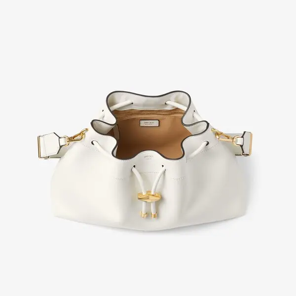 JIMMY CHOO Cinch Medium Leather Shoulder Bag - Neutral