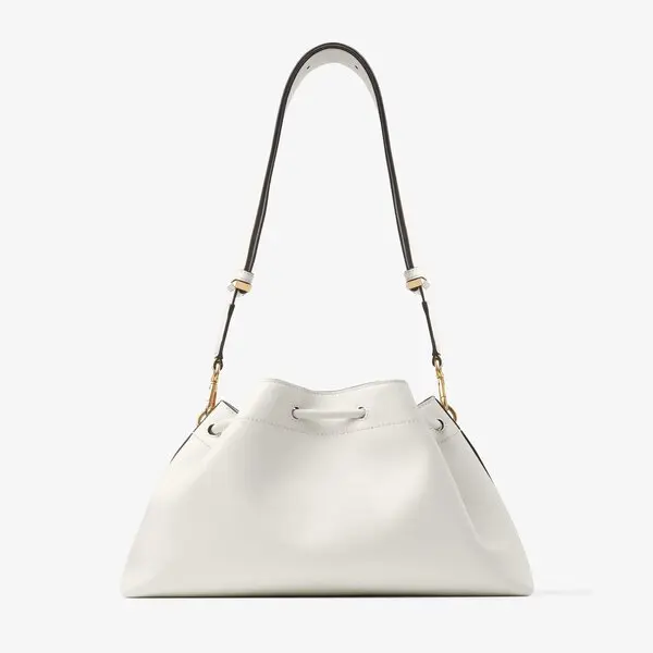 JIMMY CHOO Cinch Medium Leather Shoulder Bag - Neutral
