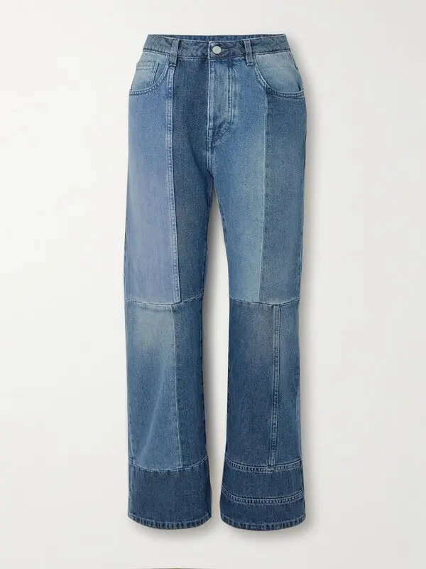 FORTELA Patchwork Straight-leg Jeans - Blue