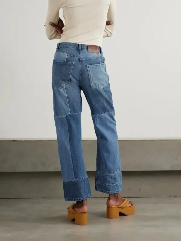 FORTELA Patchwork Straight-leg Jeans - Blue