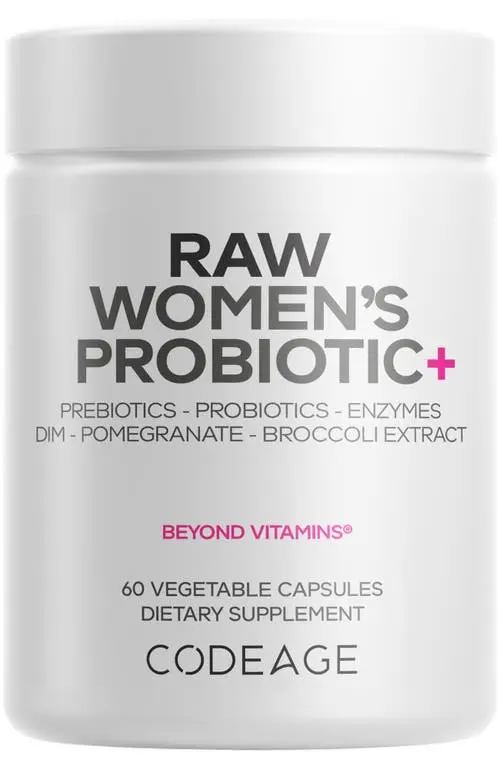 CODEAGE Raw Probiotics + Prebiotics Supplement - White
