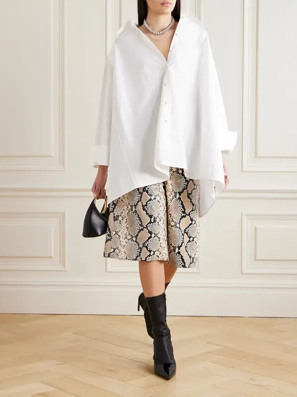 JIL SANDER Oversized Cotton-poplin Shirt