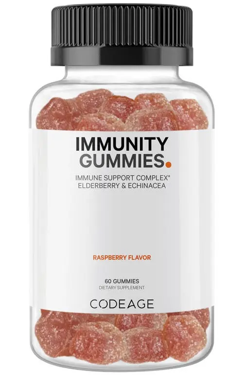 CODEAGE Immunity Gummies + Vitamin C Vegan Supplement - White