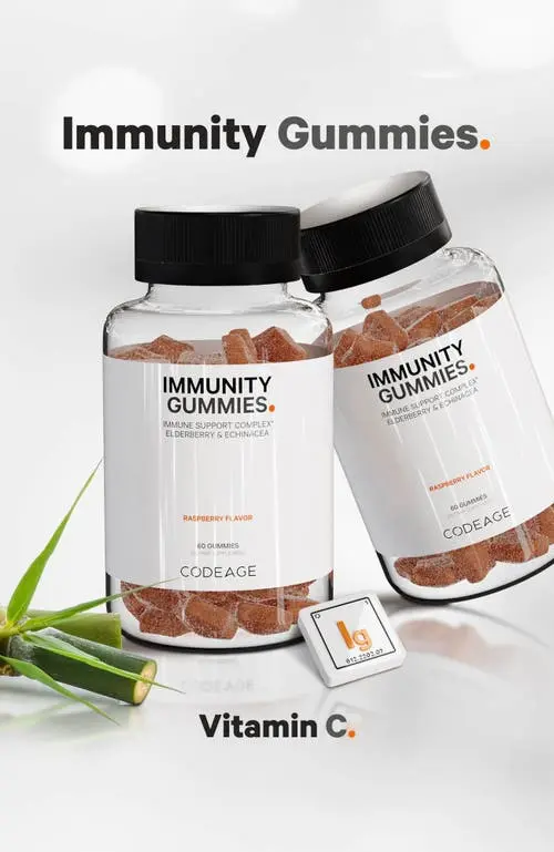 CODEAGE Immunity Gummies + Vitamin C Vegan Supplement