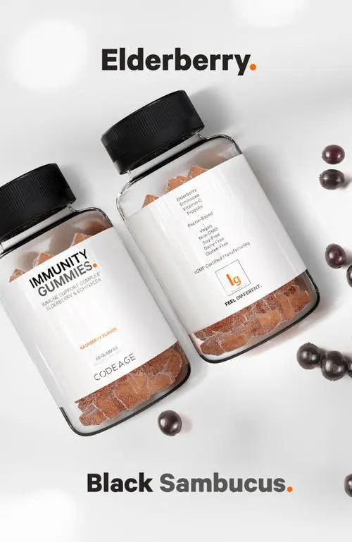 CODEAGE Immunity Gummies + Vitamin C Vegan Supplement