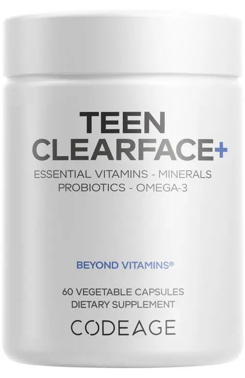 CODEAGE Teen Clearface Vitamins Minerals & Probiotics Supplement - White