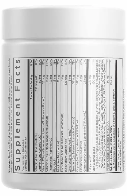 CODEAGE Teen Clearface Vitamins Minerals & Probiotics Supplement