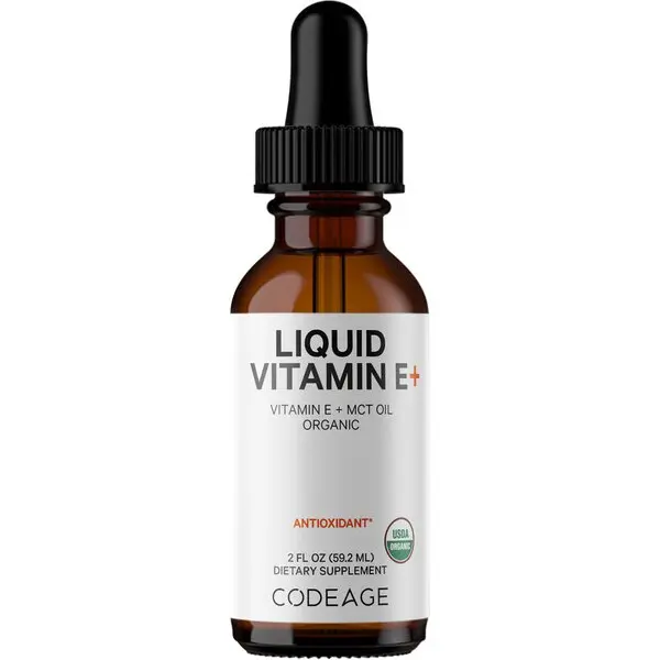 CODEAGE Liquid Vitamin E Usda-certified Organic Supplement - White