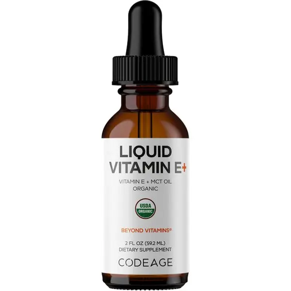 CODEAGE Liquid Vitamin E Usda-certified Organic Supplement - White