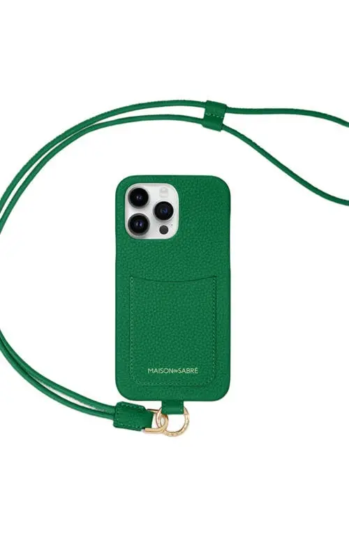 MAISON DE SABRE Sling Phone Case - Emerald Green