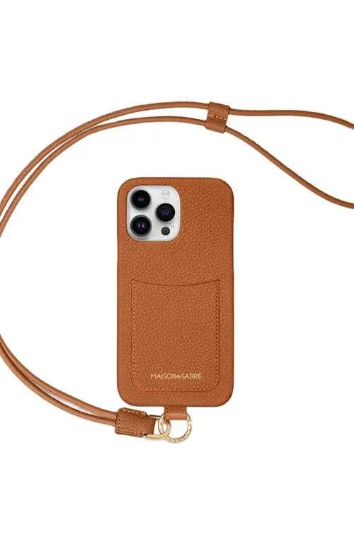 MAISON DE SABRE Sling Phone Case - Pecan Brown
