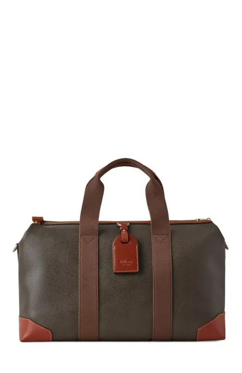 Mulberry Heritage Day Clipper Eco Scotchgrain Duffle - Mole-cognac