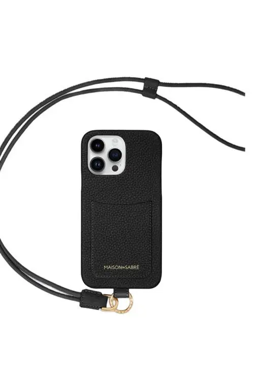 MAISON DE SABRE Sling Phone Case - Black Caviar