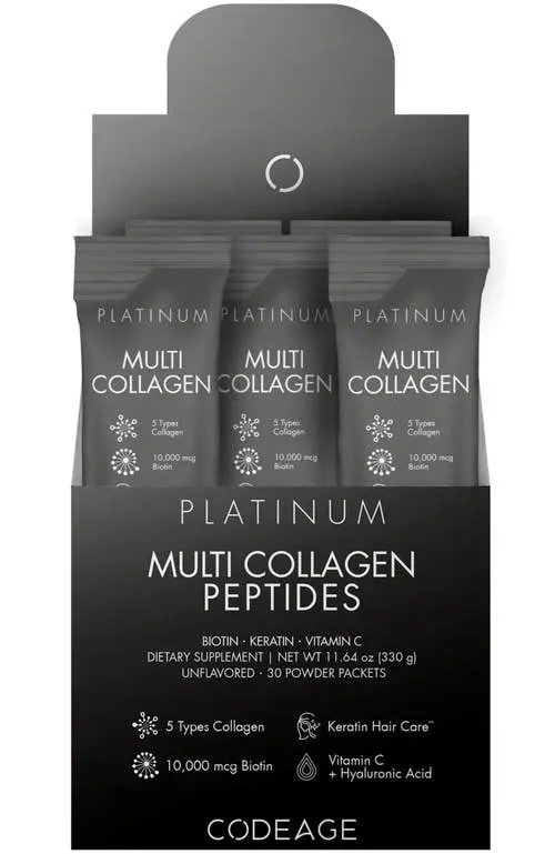 CODEAGE Multi Collagen & Biotin + Vitamin C Powder Stick Packs - White