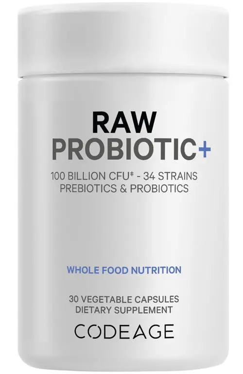 CODEAGE Raw Probiotic+ 100 Billion Cfu Supplement - White