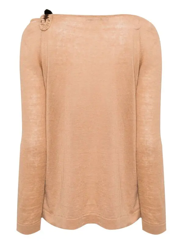 Alberta Ferretti Buckle-detail Linen Top