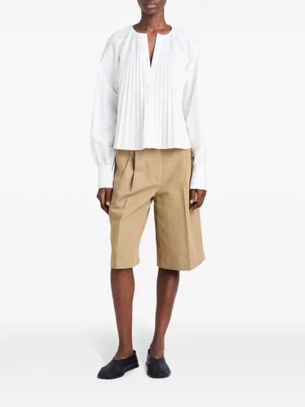 Proenza Schouler Monica Pleat-detailing Blouse - White