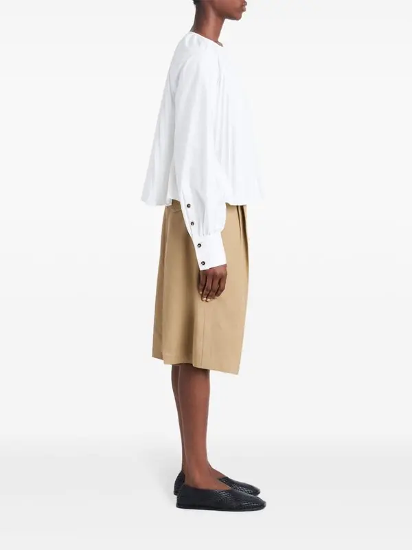 Proenza Schouler Monica Pleat-detailing Blouse - White