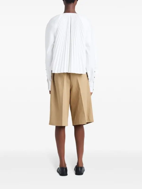Proenza Schouler Monica Pleat-detailing Blouse - White