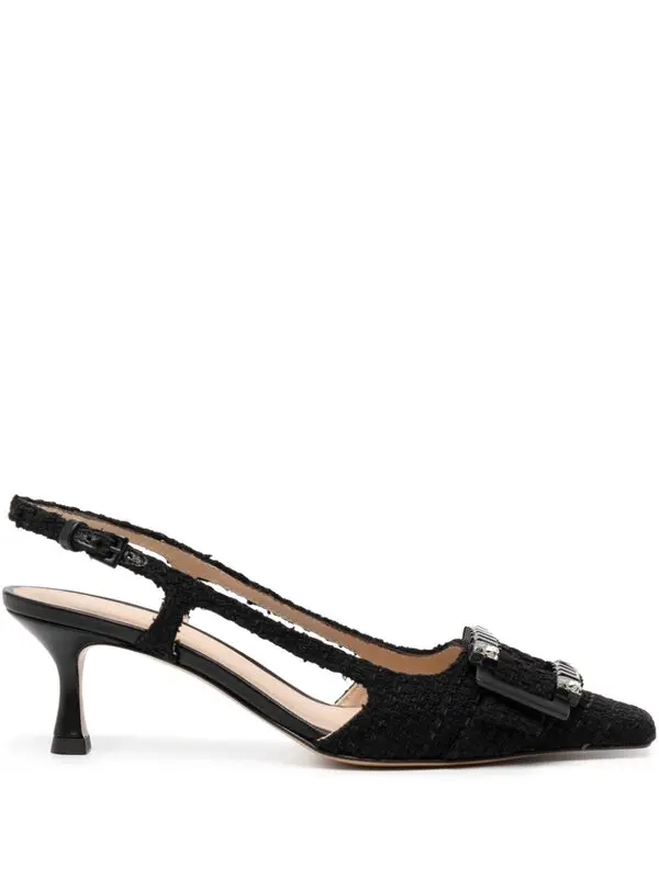MADISON MAISON 50mm Atena Slingback Pumps - Black