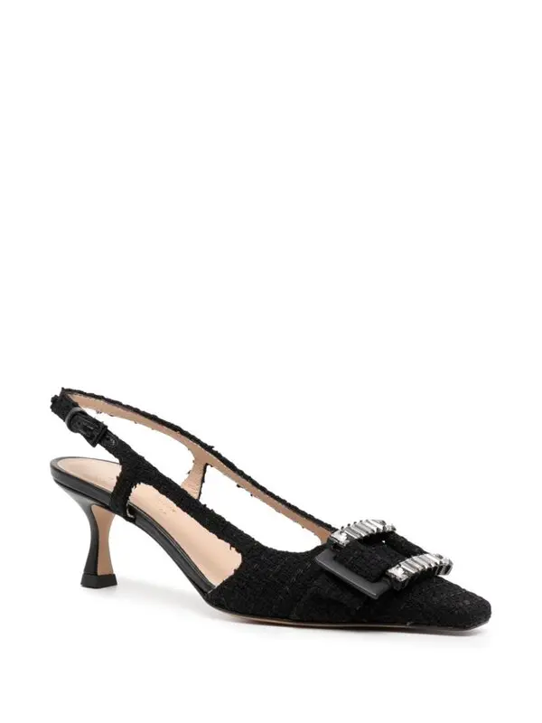 MADISON MAISON 50mm Atena Slingback Pumps - Black